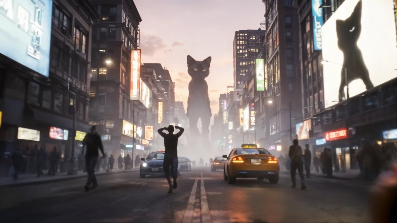 A Giant Cat Attacks the City…Until She Changes Everything (AI Animated ...