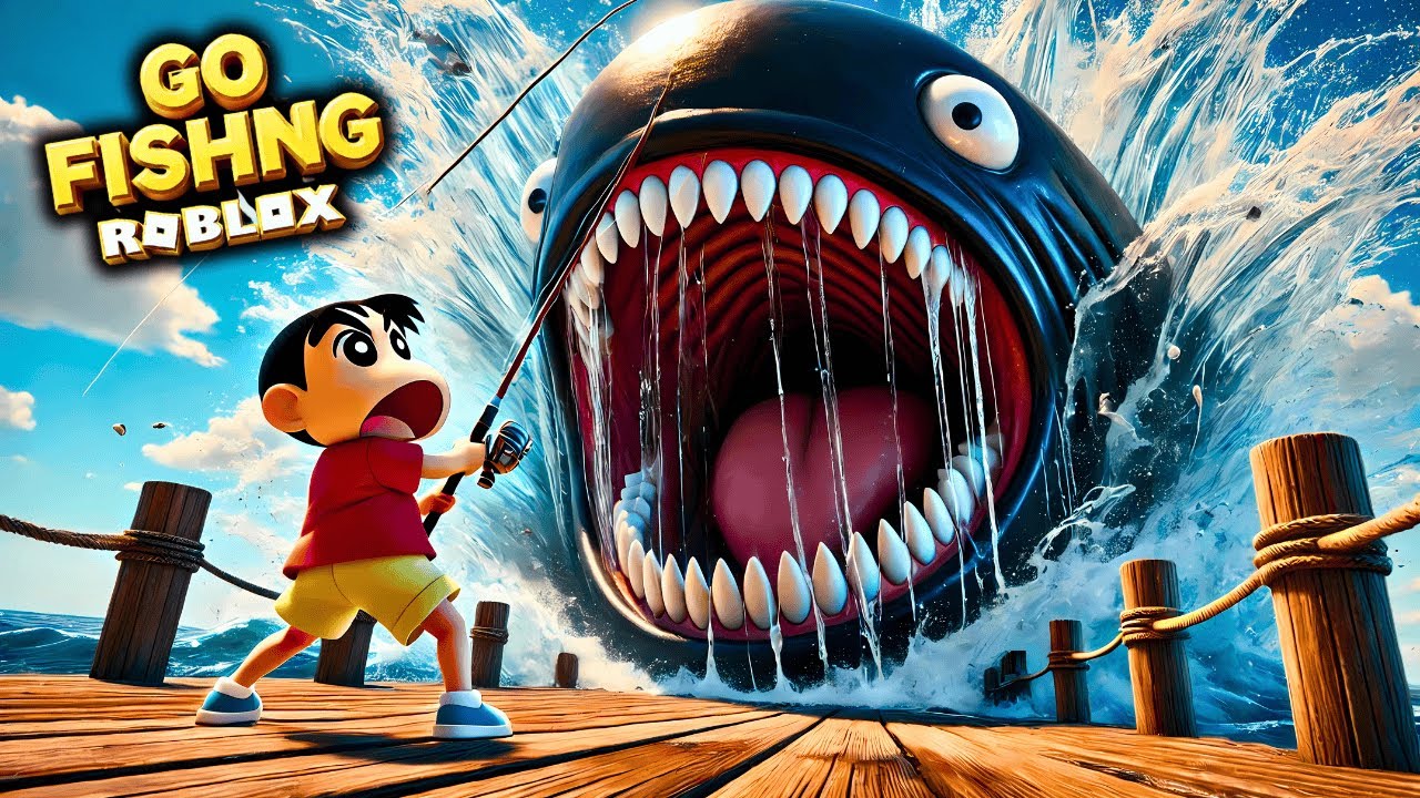 SHINCHAN Catching the LEGENDARY BLOOP Fish in Roblox With CHOP - YouTube