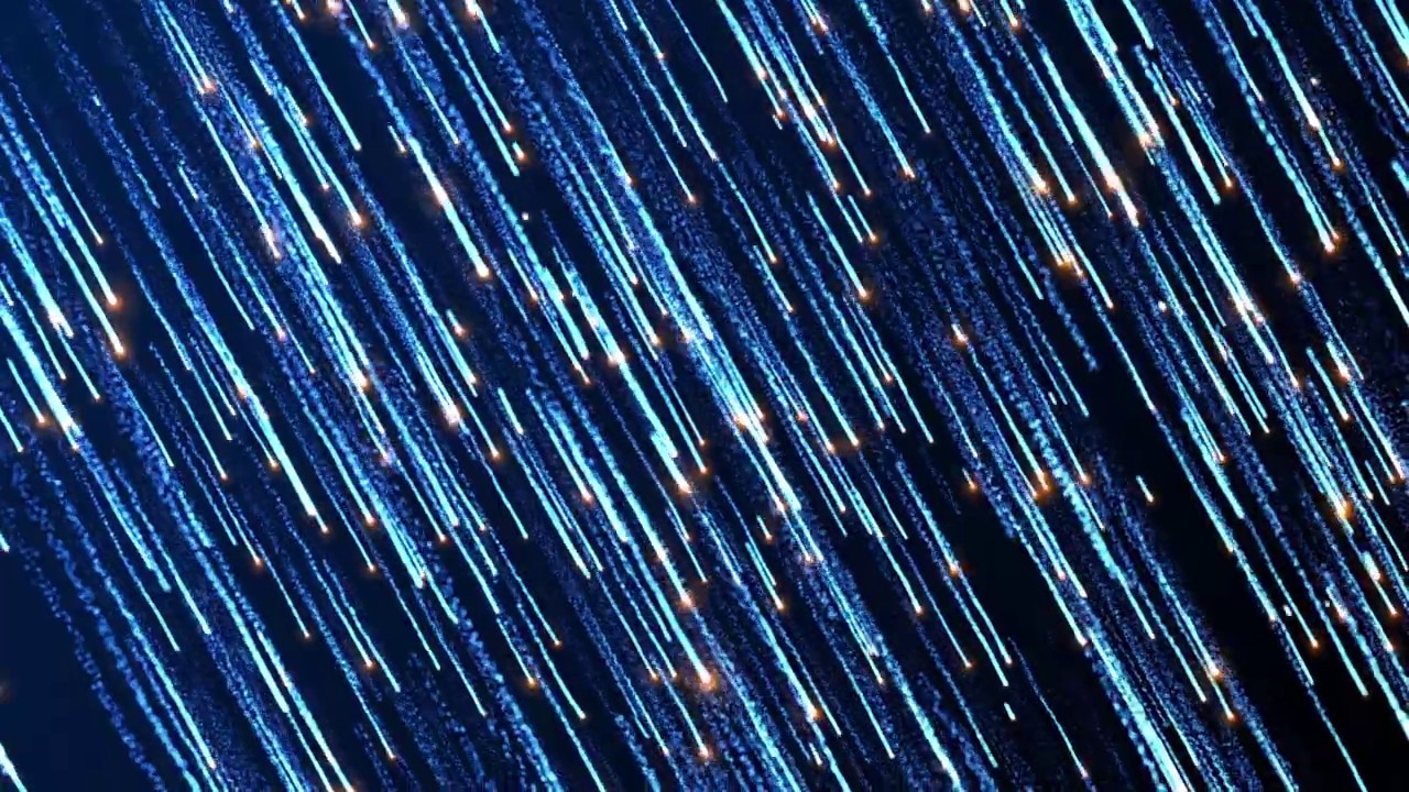 Abstract Blue Color Rain Illuminating || footage for event, concert ...