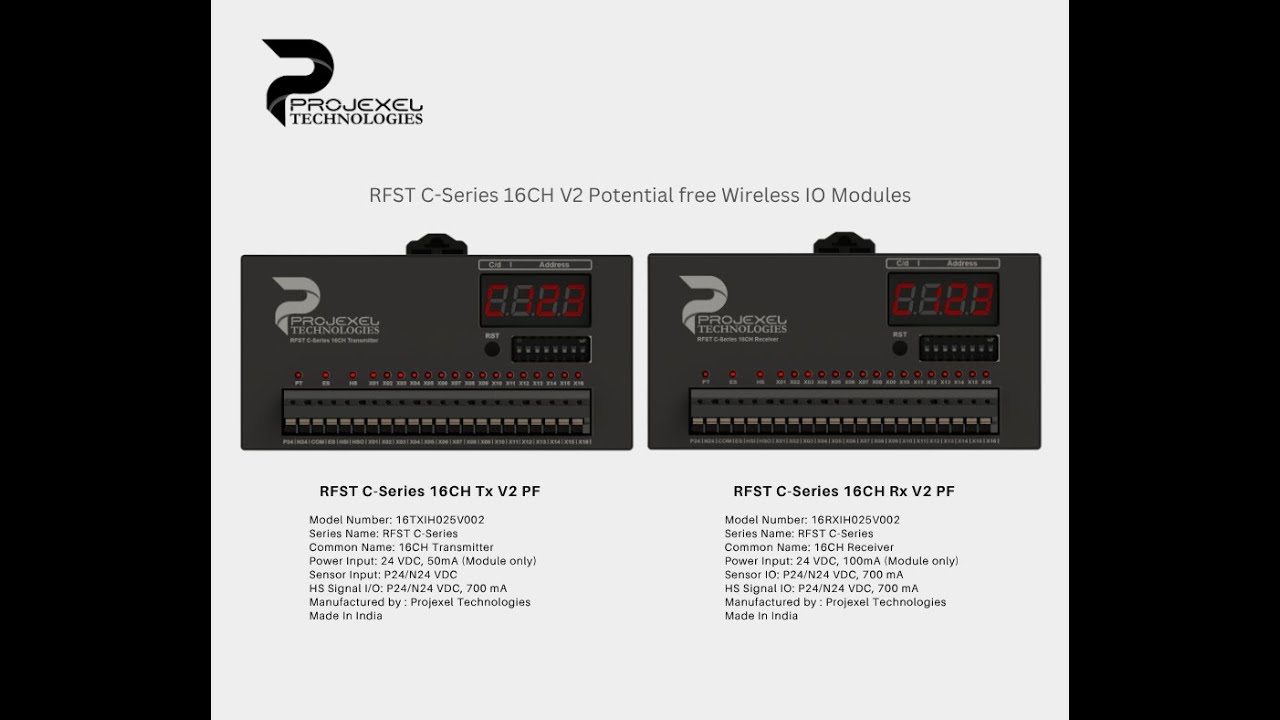 RFST C-Series WIRELESS Remote I/O Module 16CH V2 (Potential Free Tx ...