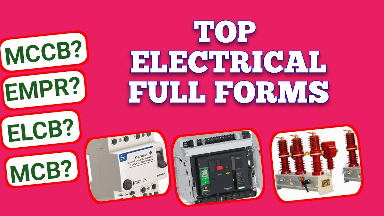 MCB Full Form Full Forms Of Electrical Terms YouTube