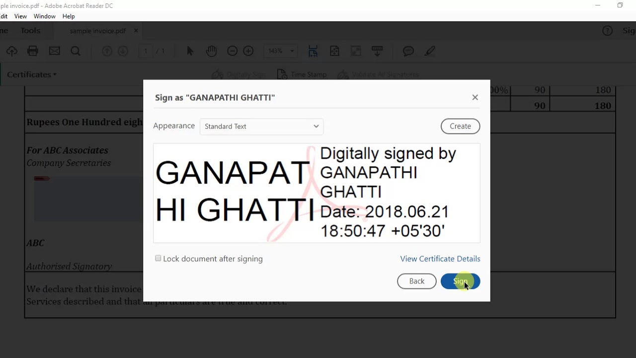 Invoice Signing process using DSC - YouTube