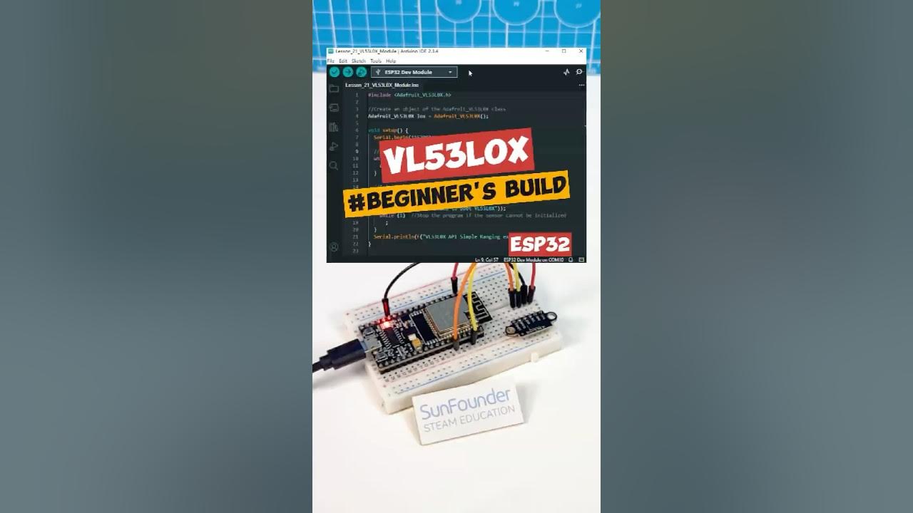 ESP32 Distance Sensing with VL53L0X – Micro-LIDAR #esp32 #esp32project - YouTube