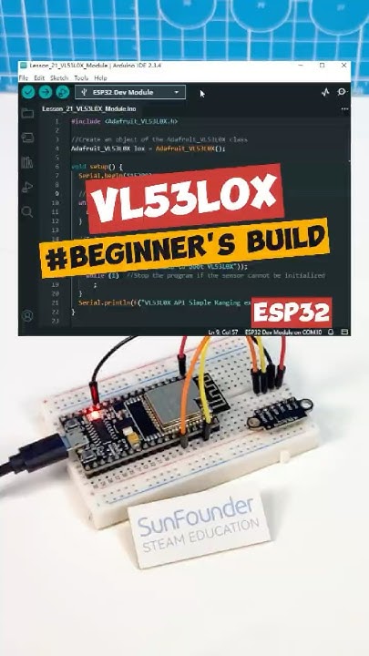 ESP32 Distance Sensing with VL53L0X – Micro-LIDAR #esp32 #esp32project - YouTube