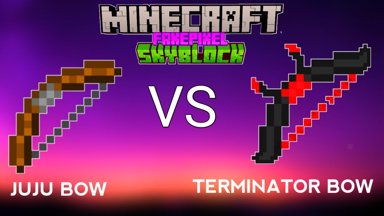 juju bow vs terminator bow in fakepixel | best bow in fakepixel ...