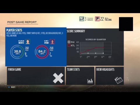 WEEK 2 PHILADELPHIA EAGLES AT ATLANTA FALCONS  THE NFL MADDEN LEAGUE SEASON 9 2018 THE SECOND HALF