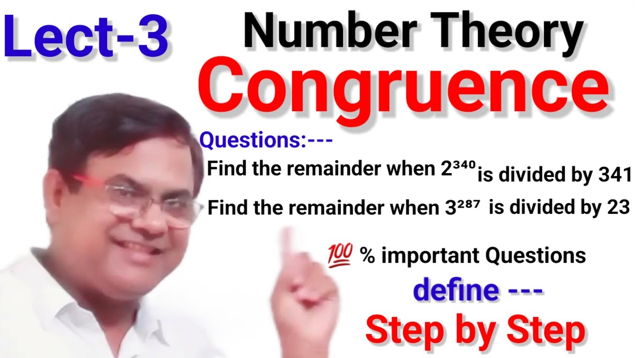 CONGRUENCE | Congruence In Number Theory | Linear Congruence Solution ...