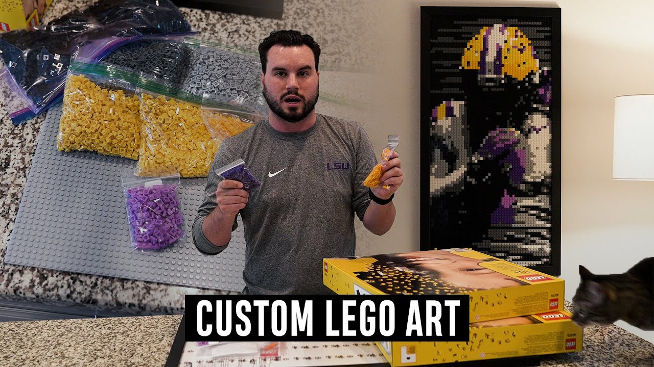 Custom LSU Football LEGO Art - YouTube