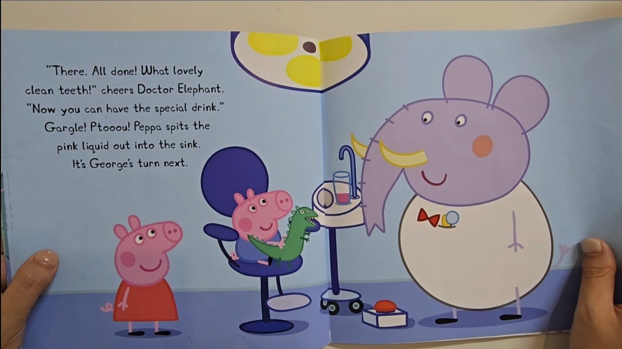 Peppa Pig Read Aloud 🦷 Peppa Goes to the Dentist "Dentist Trip" - YouTube