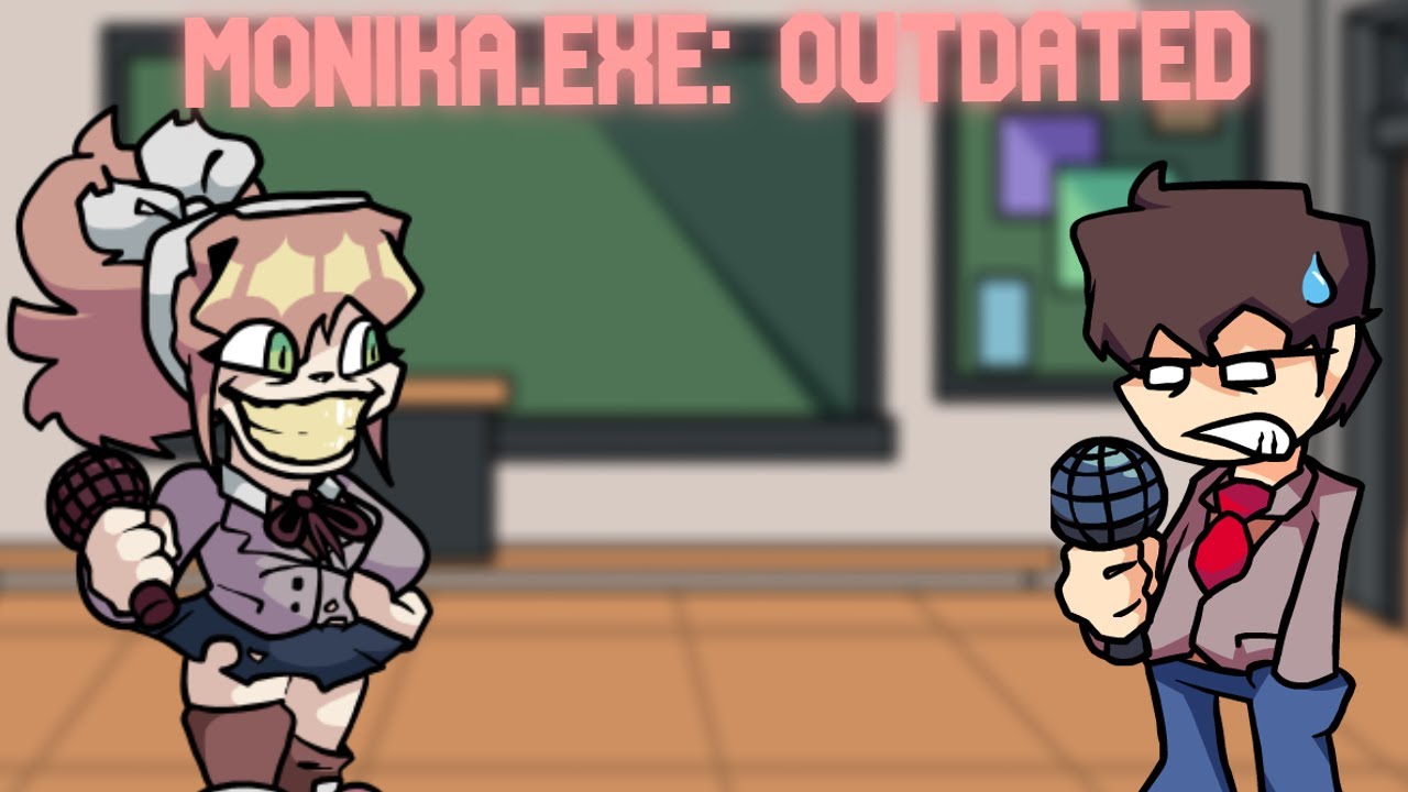 Friday Night Funkin' - VS Monika.EXE: OUTDATED - Giggle | FNF MODS ...