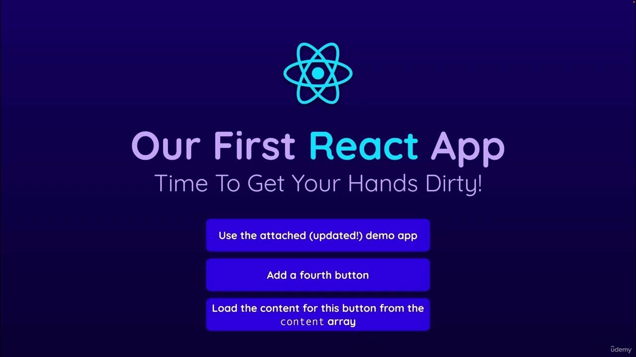 Editing Our First React App. Udemy React Full course. #004 - YouTube