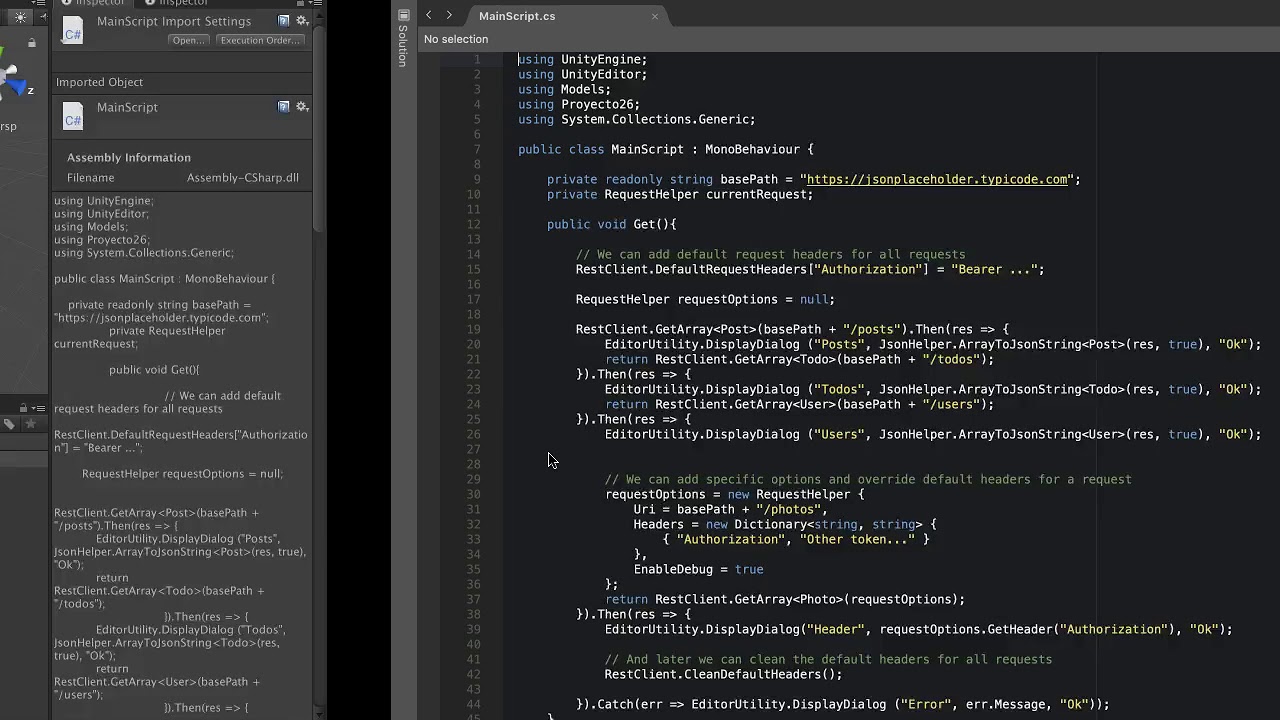 Unity: Asset RestClient for Unity - Ismael Nascimento 'Ash' - YouTube