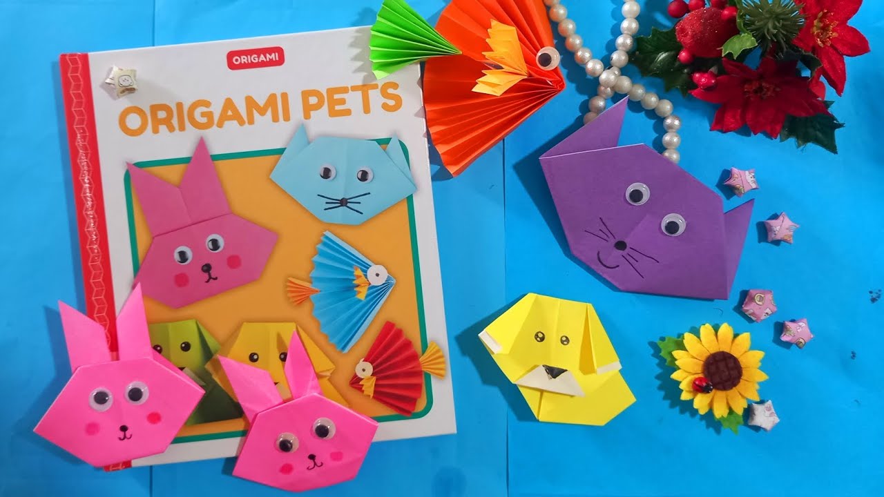 let's make cute 😍 origami pets || origami pets 💖 #origamitutorial # ...
