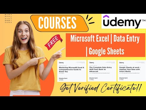 Udemy Courses Microsoft Excel | Data Entry | Google Sheets with ...