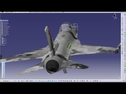 Catia V5 Tutorial |How to design an Aircraft on Catia- F16 Fighter jet ...