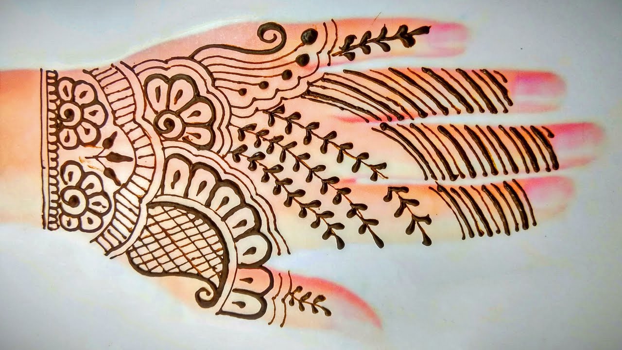 Simple Mehndi Design for Beginner | How to Apply Mehndi on hand | My ...