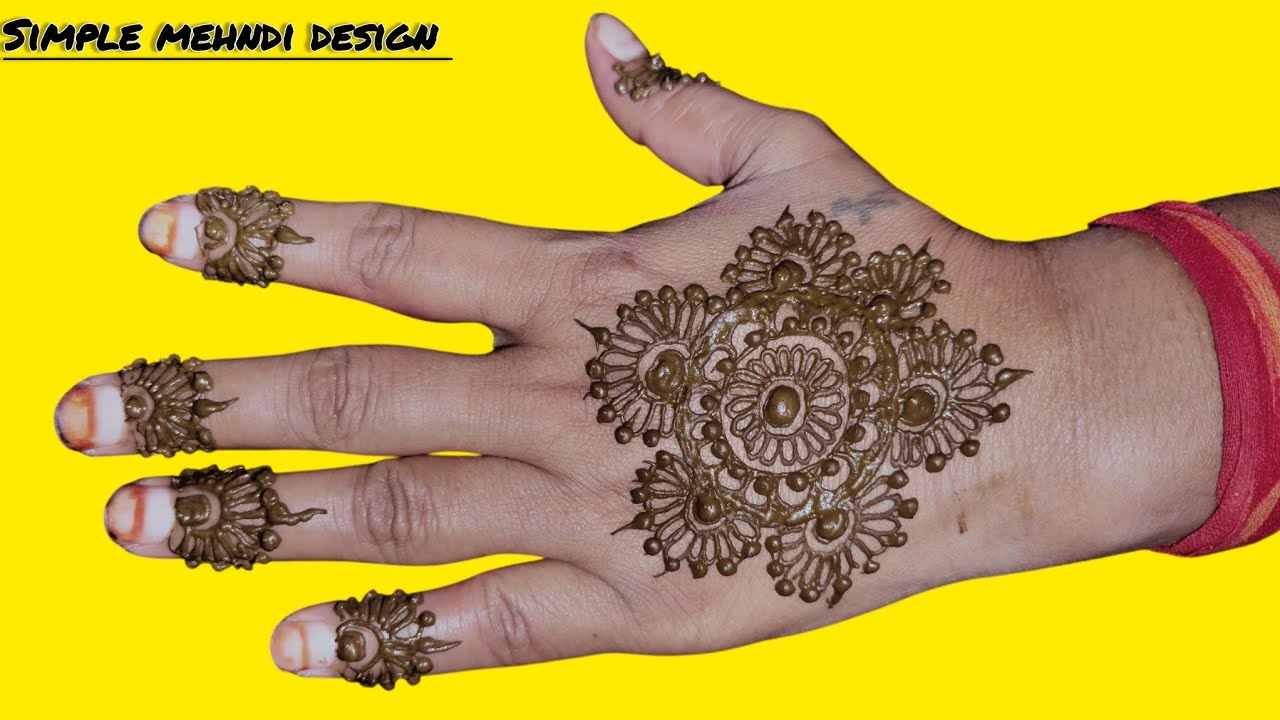 New Stylish Simple Mehandi Design| Back Side Mehandi Design - YouTube