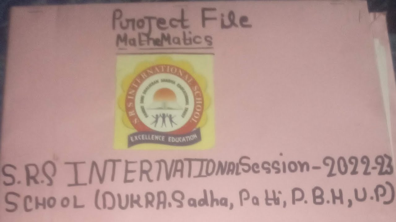 Class 10th mathematics project file how to make #RMCSUJIT - YouTube