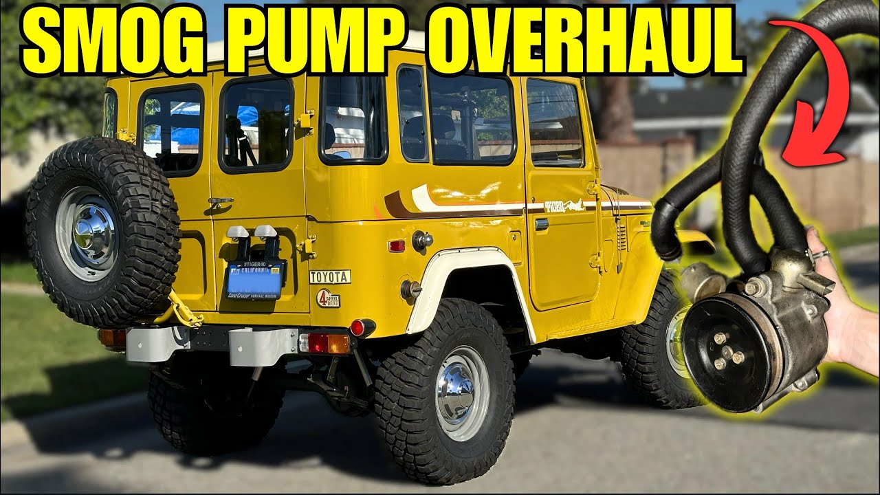 FJ40 2F Smog Pump Rebuild!! | #Tiger40 Project Part 14 - YouTube