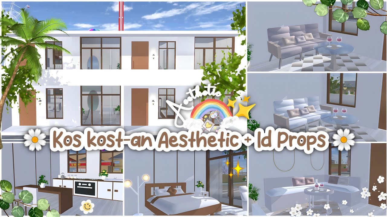 Kos Kost-an Aesthetic + Id Props 🌼 : Sakura School Simulator - YouTube