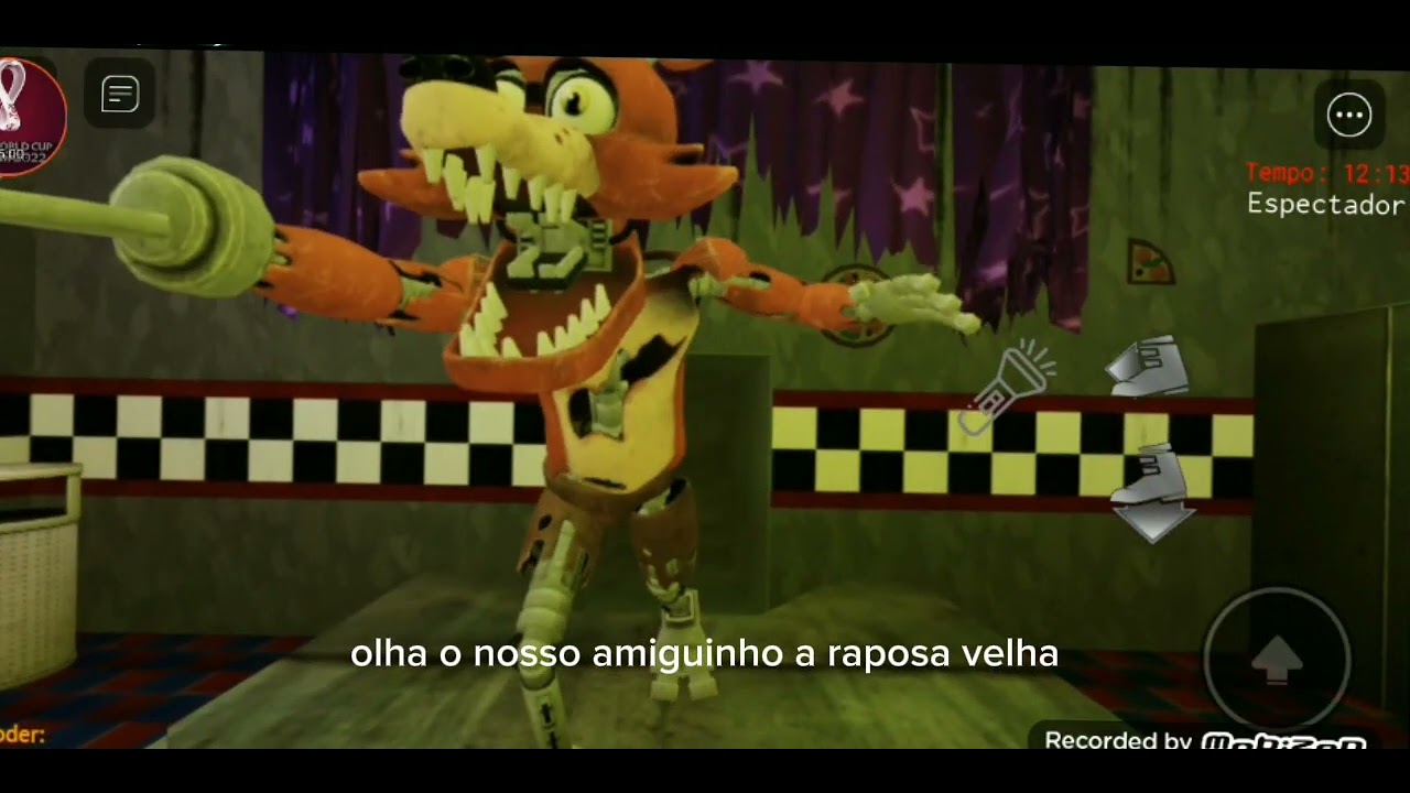 jogando a noite ataque laser foxy fnaf doom (Roblox) - YouTube