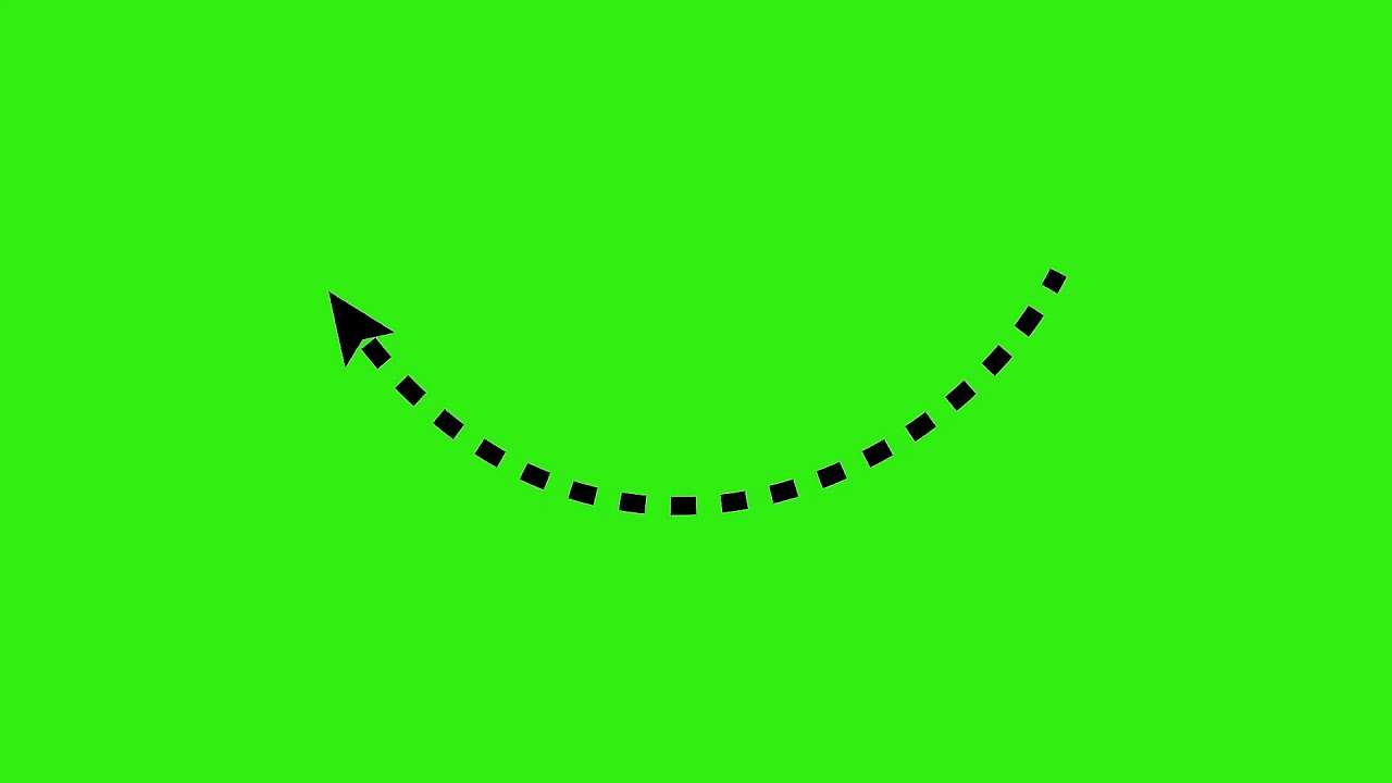 0129 Black Arrow Abstract Direct Curve Green Screen A4 - YouTube