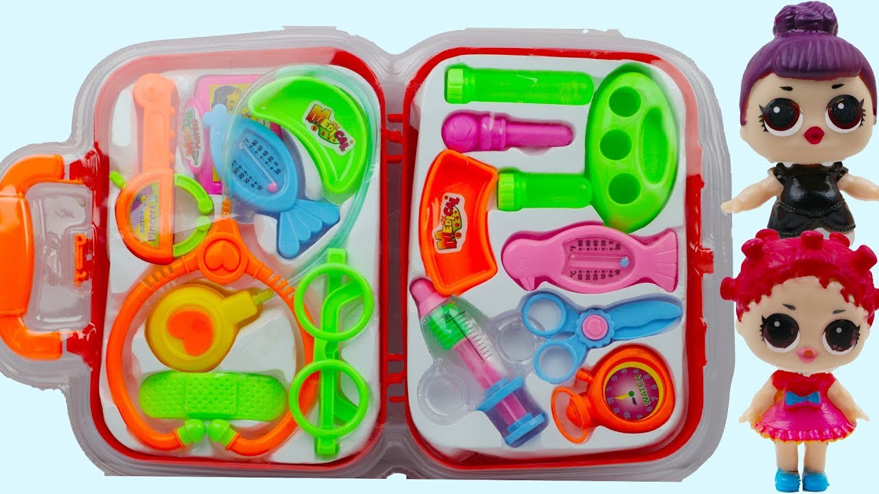 Toy Mini Medical Set Unpacking and Baby Doll Kids Doctor Play Drama ...