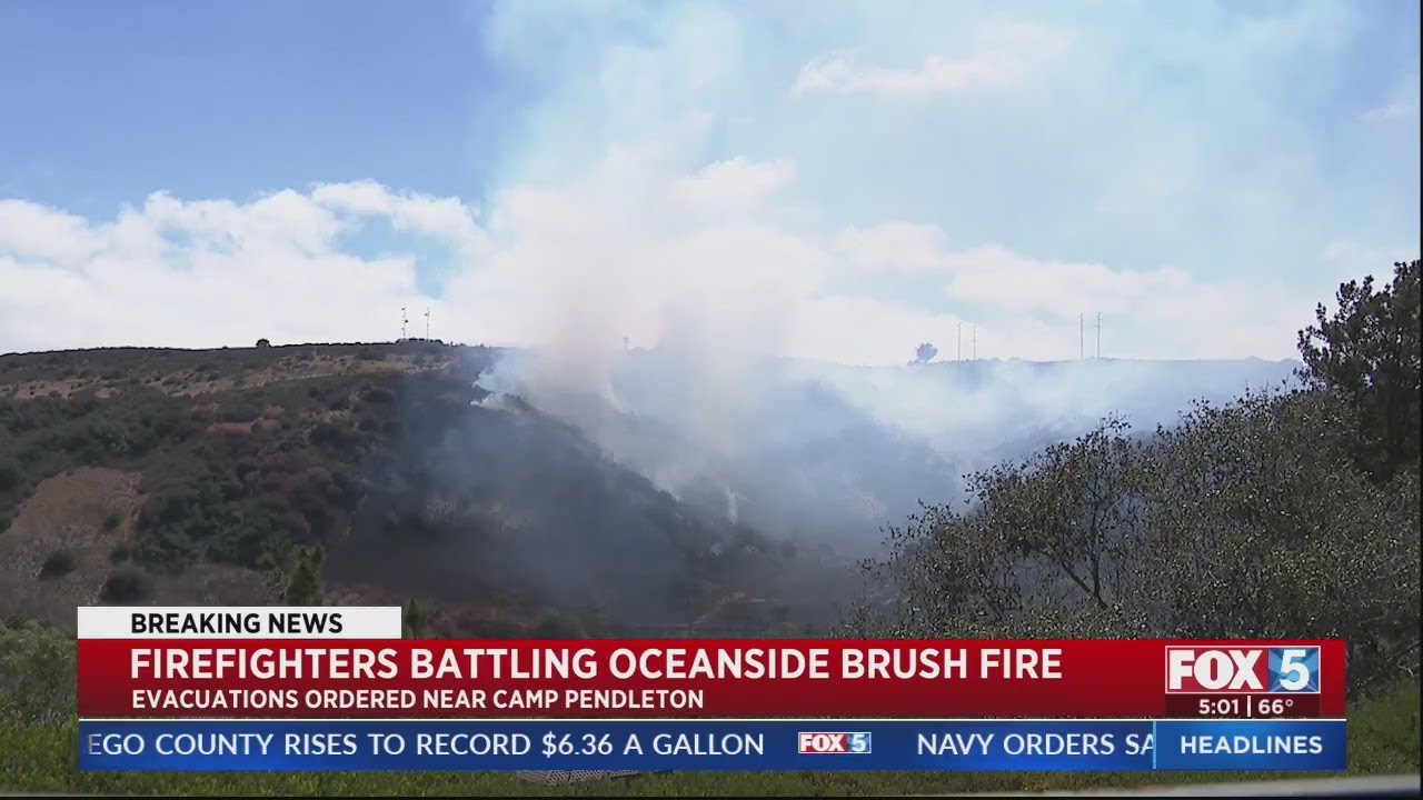 Crews Contain 75-acre Fire That Forced Evacuations Near Camp Pendleton ...