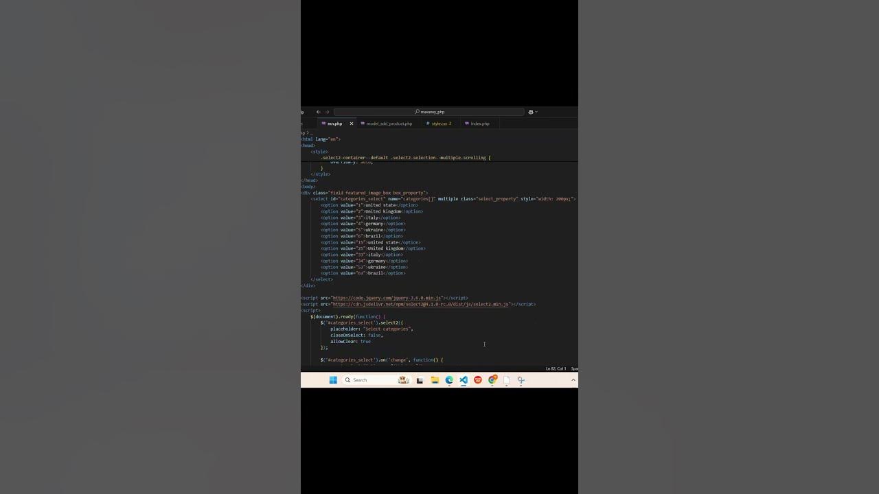 Multi-Select Categories - How to Set Up and Customize Select2 Dropdown with jQuery - ASMR Coding ...