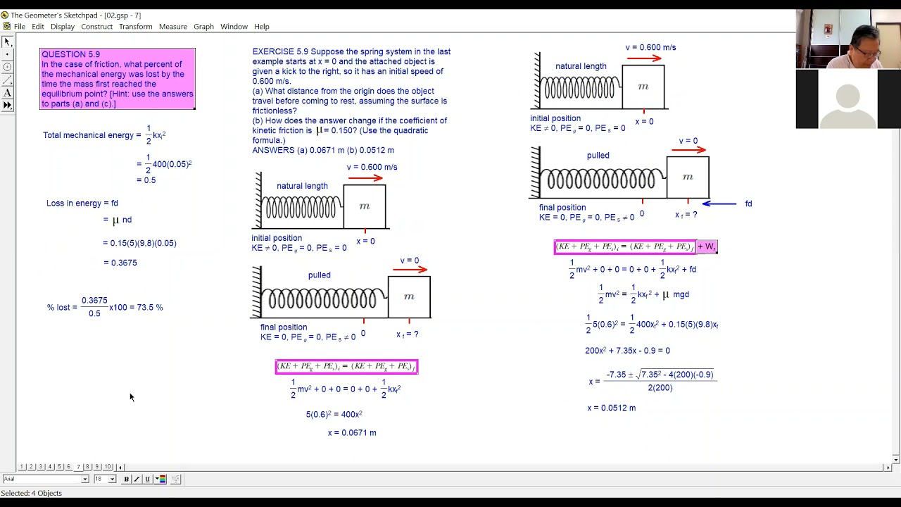 Physics: Work Energy Theorem involving spring - YouTube