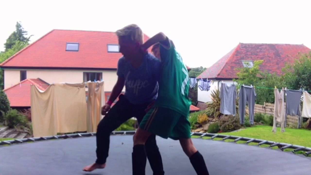 WWE Moves On A Trampoline - YouTube