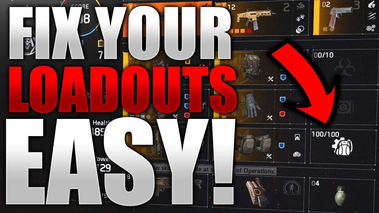 The Division 2 - HOW TO FIX YOUR LOADOUTS IN TU4 - YouTube