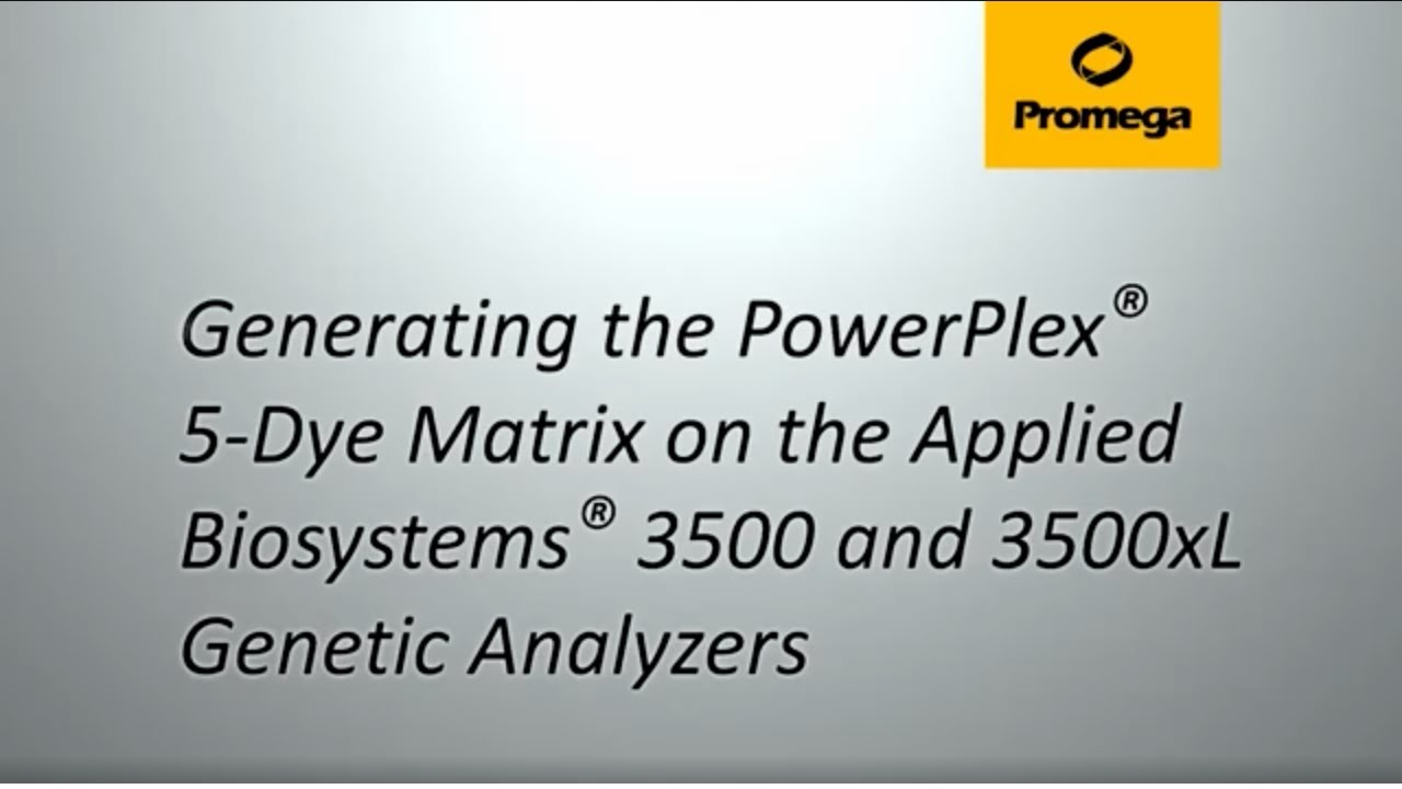 Generating PowerPlex® 5-Dye Matrix - YouTube