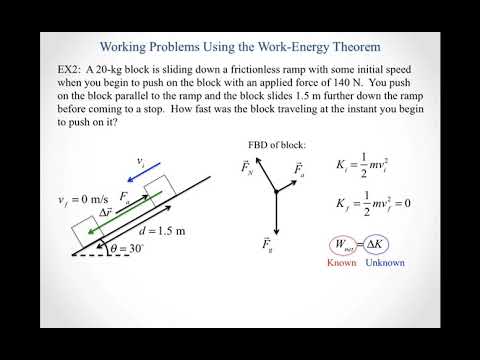 Working problems using the Work Energy Theorem default - YouTube