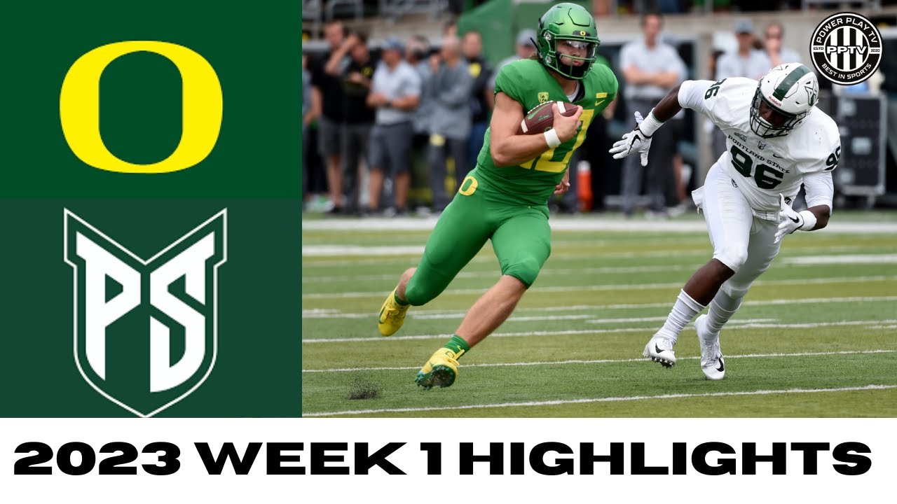 Portland State vs #15 Oregon Football Game Highlights 9 2 2023 - YouTube