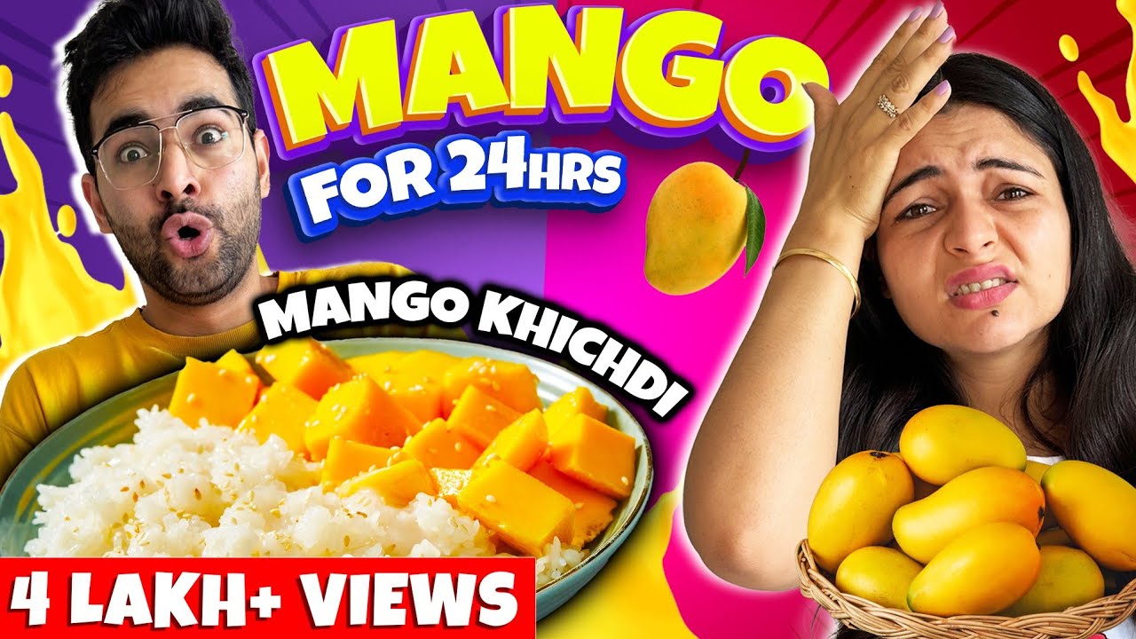 🥭 Eating Only MANGO for 24 Hours Challenge 🥭 - YouTube