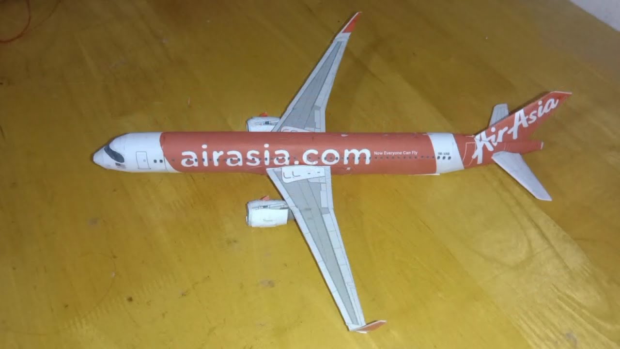 Air Asia Airbus A321-200Neo Papercraft | Alvarez Papercraft - YouTube