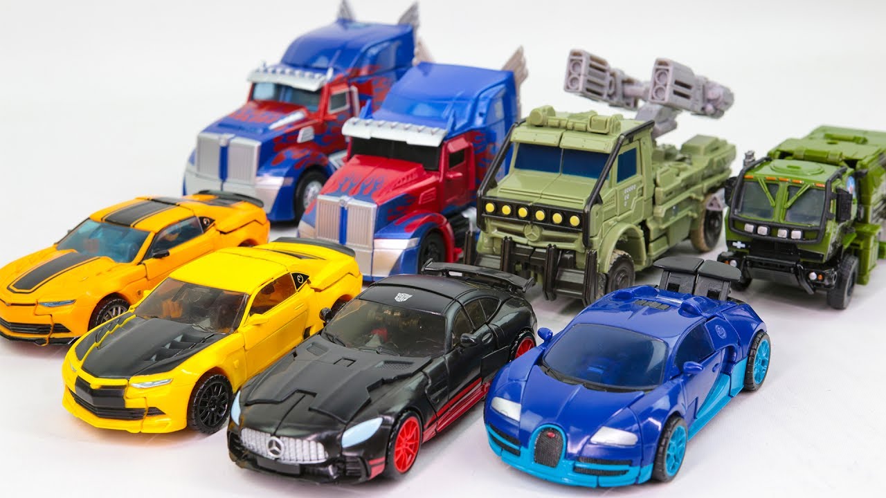 Transformers 5 TLK VS 4 AOE Optimus Prime Bumblebee Hound Drift ...