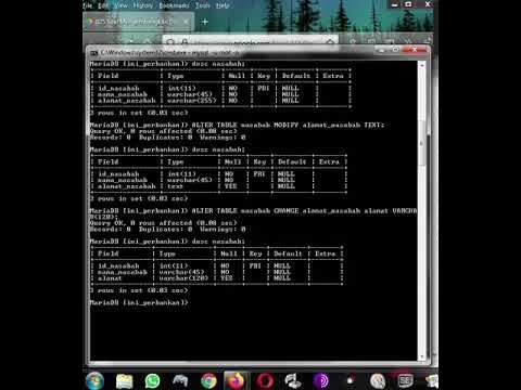 TUTORIAL MEMBUAT DATABASE MySQL Dengan Command Prompt - YouTube