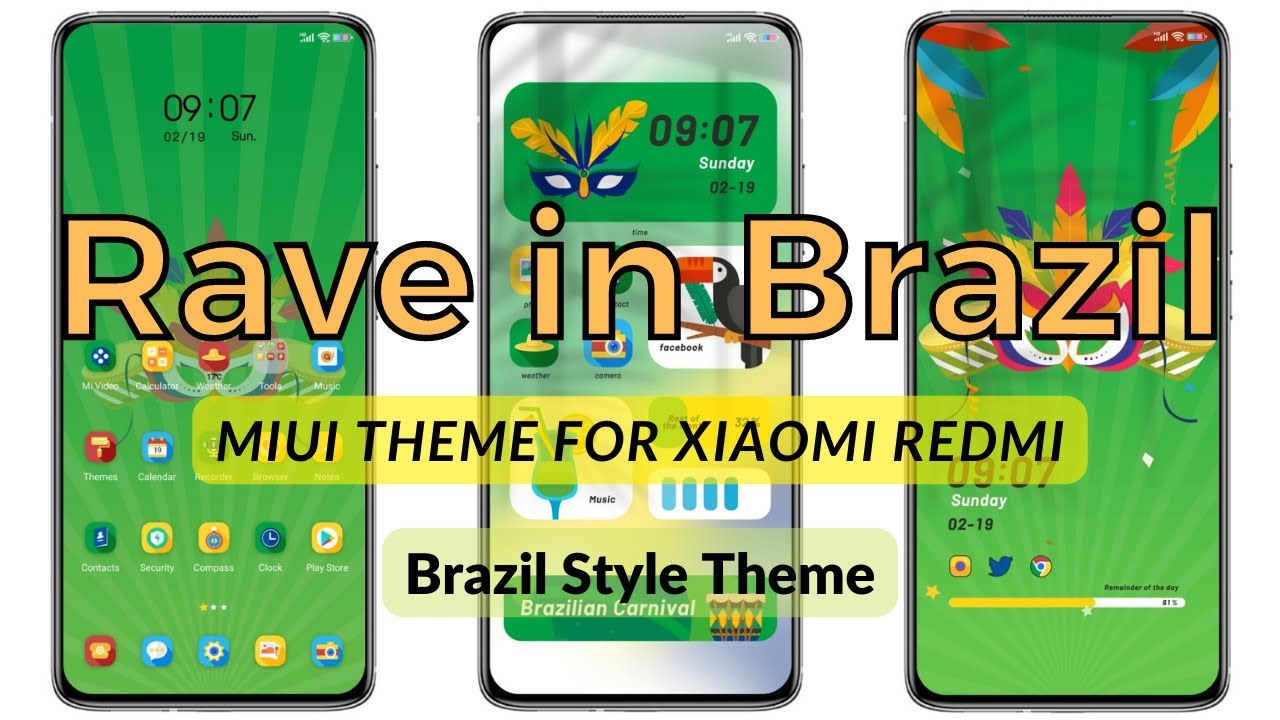 Brazil Style MIUI theme: Rave in Brazil - YouTube