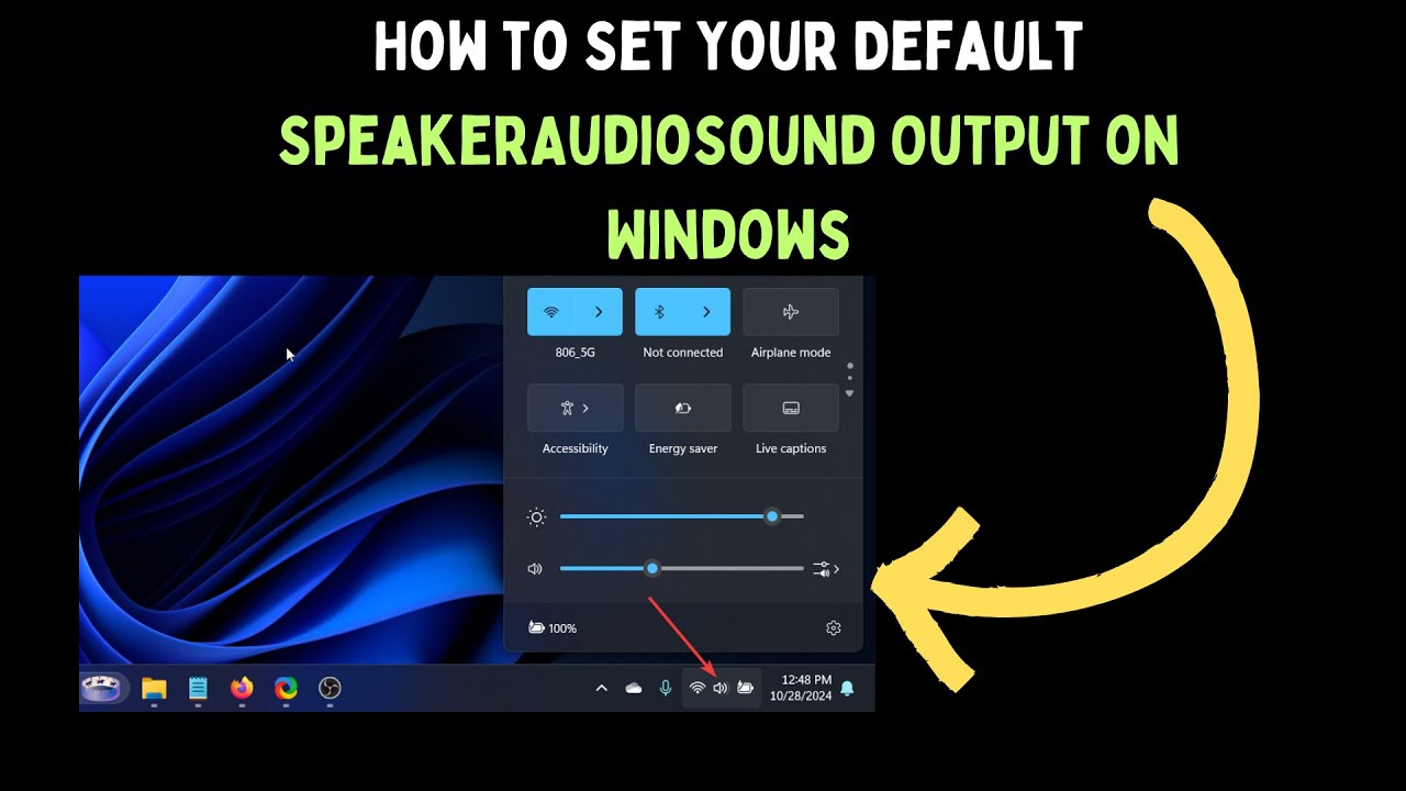 How to Set Your Default Speaker Audio Sound Output on Windows 11 - YouTube