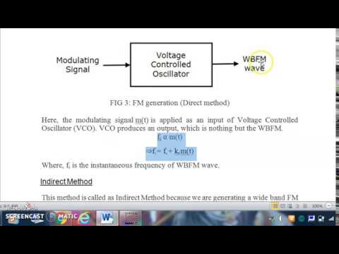 Spectrum, Bandwidth of Wide band FM & direct method of WBFM generation ...