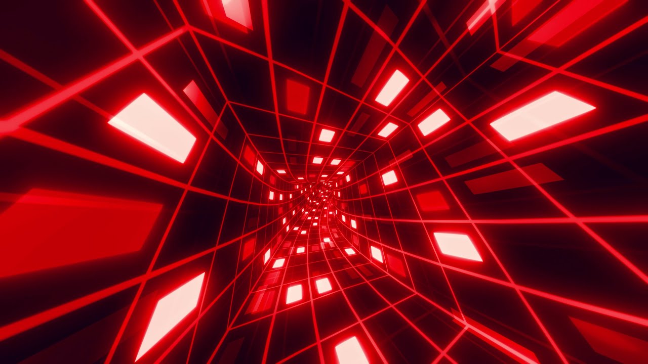 5 Hour - VJ LOOP NEON Red Abstract Tunnel Lights Background- live ...
