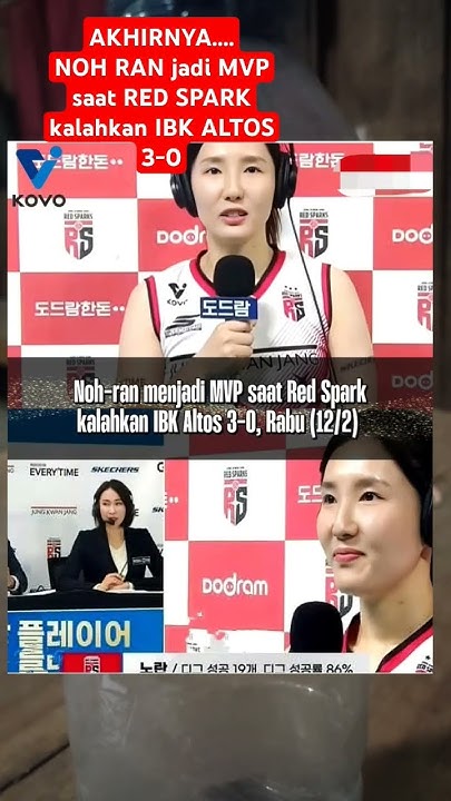 AKHIRNYA... NOH RAN jadi MVP #shortvideo #nohran #mvp #volikorea #redspark - YouTube