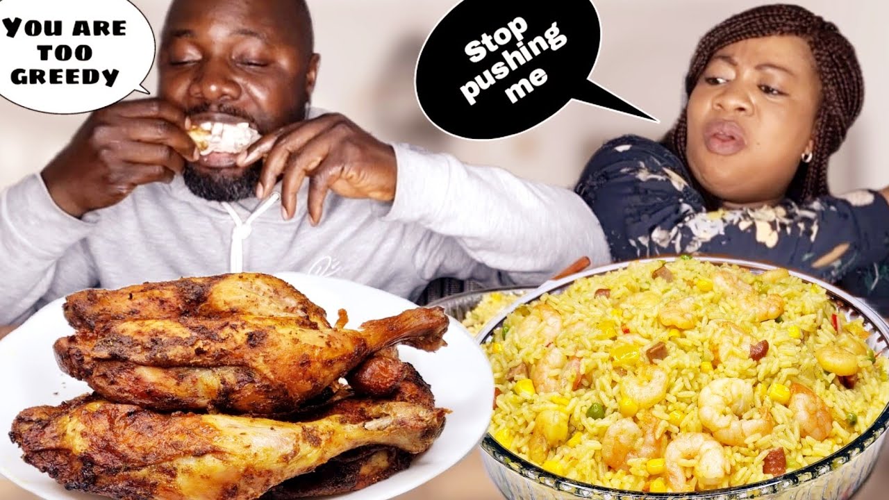 20 Seconds Speed Eating Challenge| Fried Rice and Grilled Chicken ...