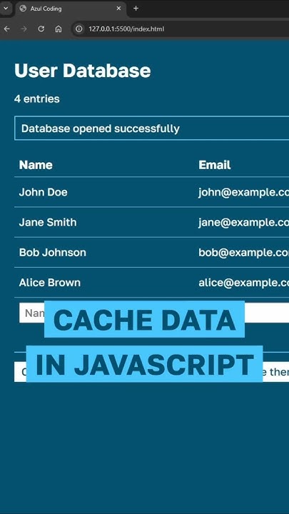 How to Cache Data in JavaScript - YouTube