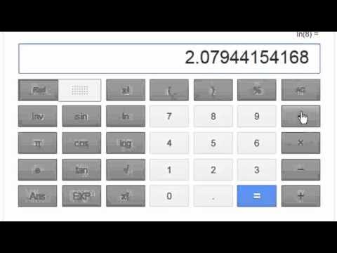 log2 (base 2 logarithm) using calculator - YouTube