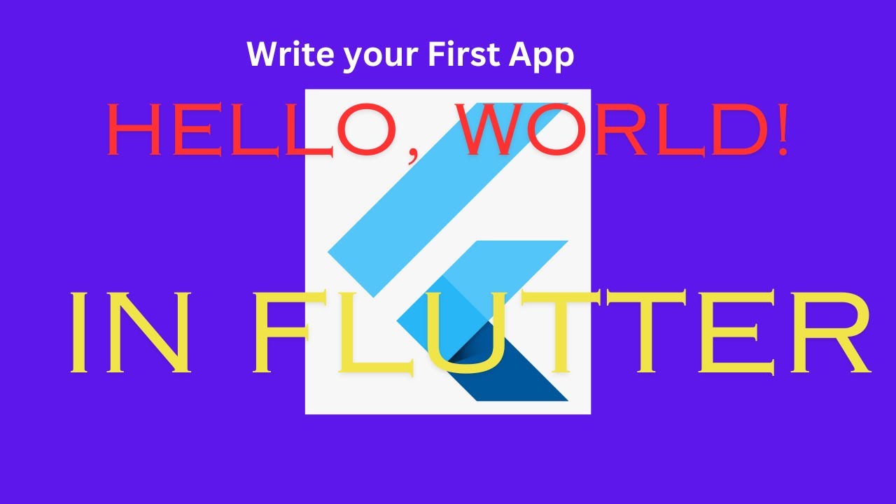 How to create Hello World in Flutter | Hello World kaise likhe Flutter main - YouTube
