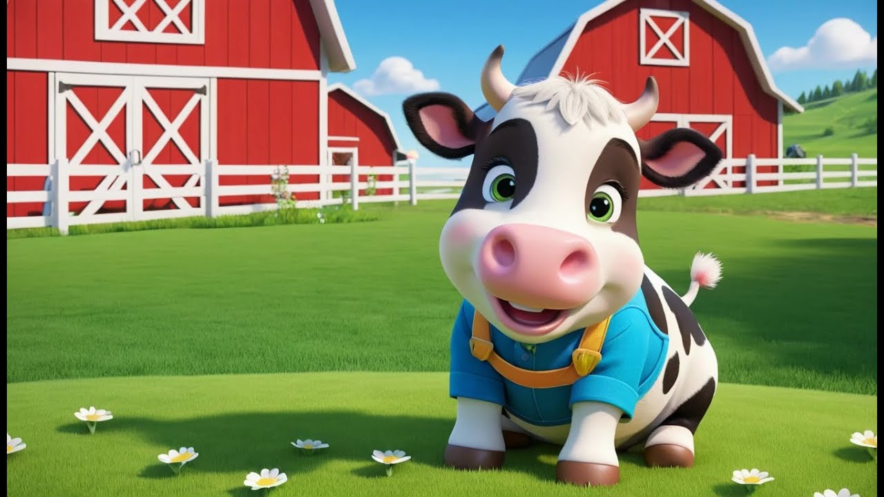 Baby Cow Say Moo Moo Moo | Fun Animal Song for Kids | Baby Cow Nursery ...