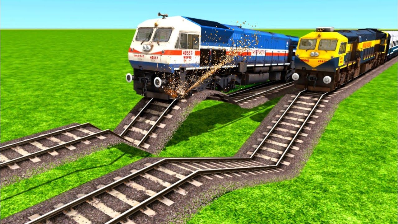 WORLD MOST DIFFICULT SPEED BREAKER DEEP RISKY RAILWAY TRACK VS world-most-difficult-speed-breaker-deep-risky-railway-track-vs